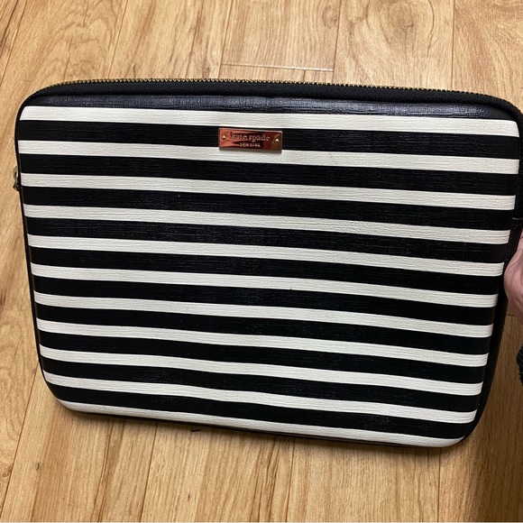 kate spade | Bags | Kate Spade Black And White Striped Padded ...
